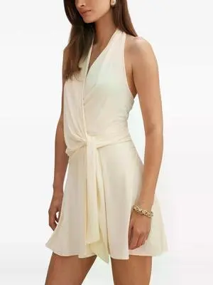 EVER NEW Aaliyah Wrap-front Halter-neck Mini Dress
