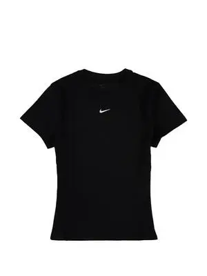 Nike Logo-print Fitted T-shirt - Black