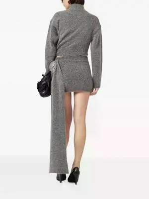 Giuseppe Di Morabito Crystal-embellished Draped Mini Skirt