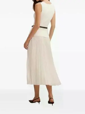 EVER NEW Delphine Square-neck Belted Midi Dress