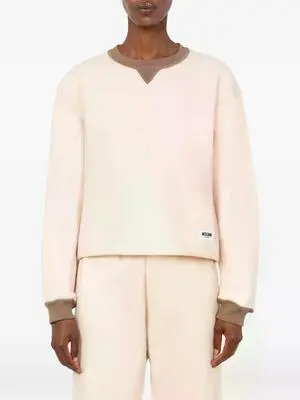 Moschino Logo-patch Ribbed-trim Sweater