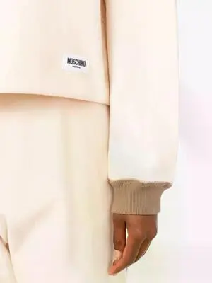 Moschino Logo-patch Ribbed-trim Sweater