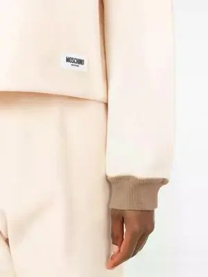 Moschino Logo-patch Ribbed-trim Sweater