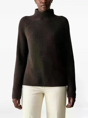 Marc O'polo Ribbed-knit Raglan-sleeve Sweater - Brown