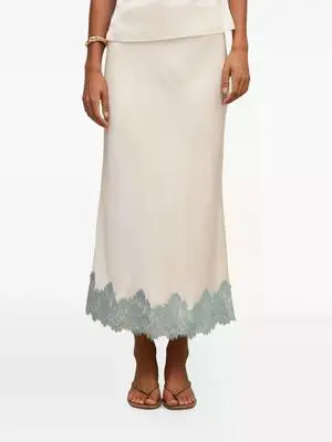 EVER NEW Adele Lace-trim Midi Skirt