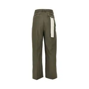 THESTROY Distressed Twill Pants With Darts