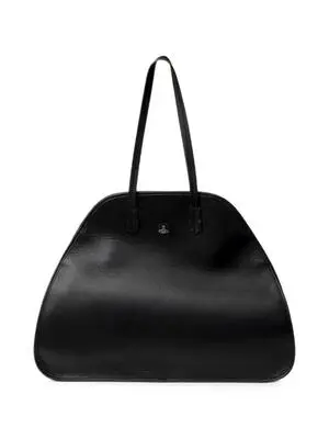 VIVIENNE WESTWOOD Large Yasmina Arched Leather Shoulder Bag - Black