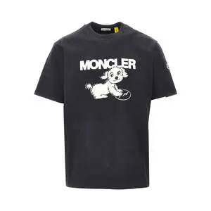 MONCLER X FRAGMENT Hirohi Fujiwara Print T-hirt - Black