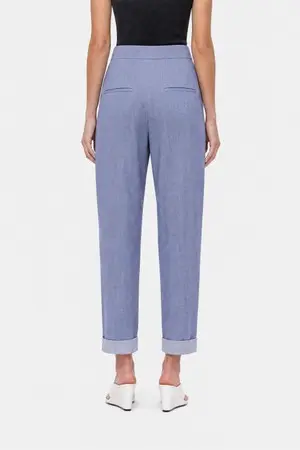 NOCTURNE Textured Straight Leg Trousers