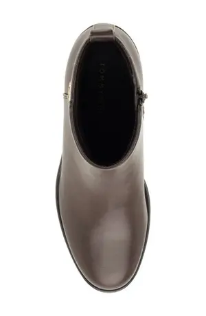 Tommy Hilfiger Kameny Faux Leather Bootie - Deep Brown