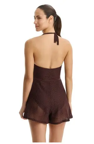 GOTTEX Safari Chic Textured Romper Swimdress
