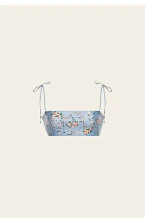 Agua Bendita Primavera Navegante Bikini Top - Blue