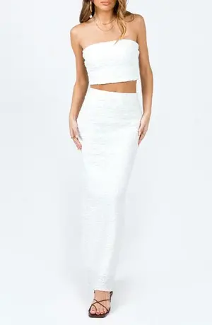 Princess Polly Martha Strapless Crop Top & Skirt Set