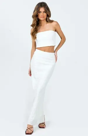 Princess Polly Martha Strapless Crop Top & Skirt Set