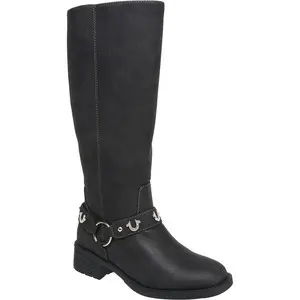 True Religion Kehlani Bling Logo Boot - Black