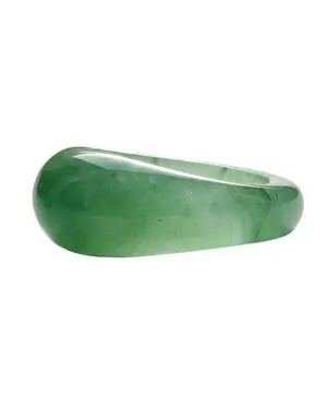 SEREE Thin Dome Jade- Aventurine Signet Ring