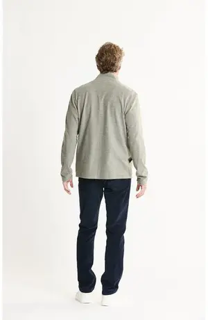 JACHS Ultra Soft Heather Knit Full Zip - Olive