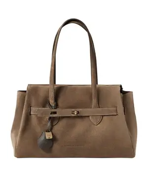 Brunello Cucinelli Suede Explorer Shoulder Bag - Brown