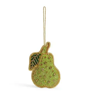 Tinker Tailor Beaded Pear Tree Decoration - Green
