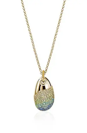 John Hardy Artisan Series 18k Multi-stone Pebble Pendant Necklace - Gold