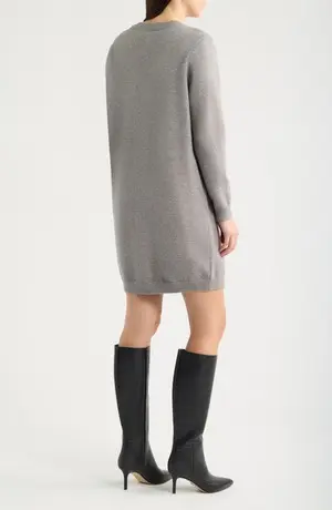 Julia Jordan Rhinestone Trim Sweater Dress