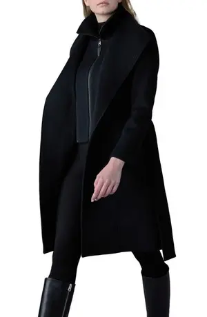 Mackage Norita Wool Coat With Removable Bib