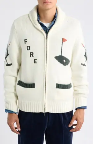 ROWING BLAZERS Lewis Golf Zip Cardigan