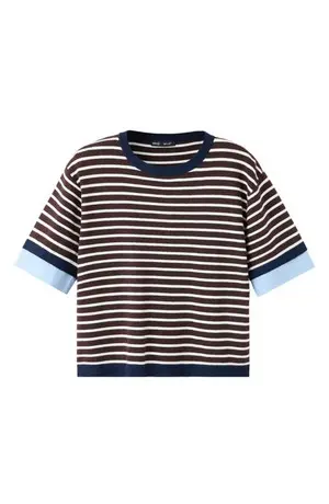 Mango Biboy Striped Crewneck Sweater