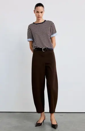 Mango Biboy Striped Crewneck Sweater