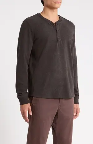 Marine Layer Luxe Jersey Henley - Java