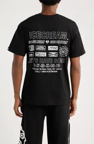 ICECREAM Phantom Graphic T-shirt - Black