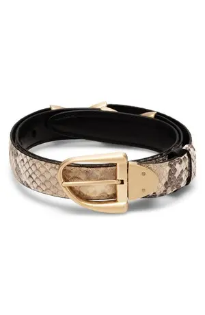 Cult Gaia Ailani Reversible Skinny Leather Belt