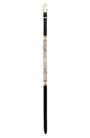Cult Gaia Ailani Reversible Skinny Leather Belt