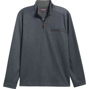 Johnston & Murphy Merritt Piqué Quarter Zip Pullover - Navy