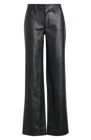DAZE Keep Faux Leather Pants - Black