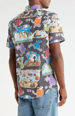 Reyn Spooner Great Pumpkin Charlie Brown Button Front Shirt