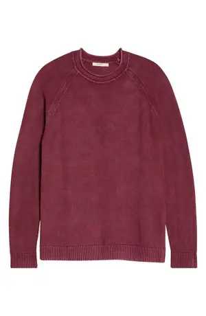 Marine Layer Garment Dye Roll Neck Sweater - Cabernet