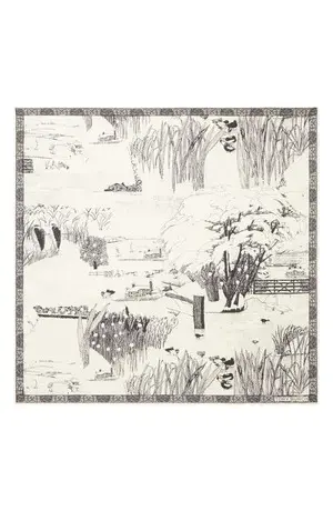 Tory Burch Forest Silk Neckerchief - New Ivory