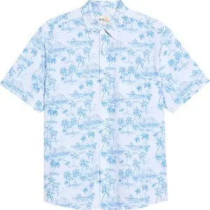Reyn Spooner Diamond Head Print Button Down Shirt - White