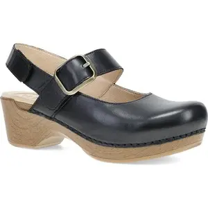 Dansko Shantell Leather Slingback Mary Jane - Black