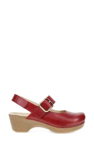 Dansko Shantell Leather Slingback Mary Jane - Red