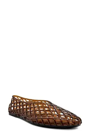 SHU SHOP Alana Lattice Jelly Flat - Brown