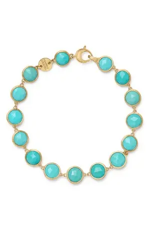 Marco Bicego Jaipur Color 18k Turquoise Bracelet - Gold