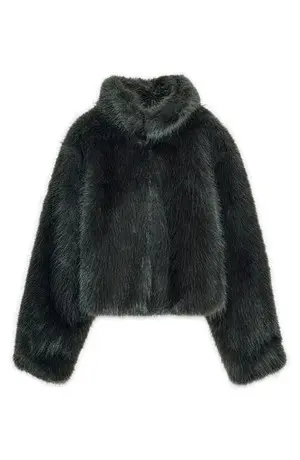 NOIZE Milena Faux Fur Short Jacket