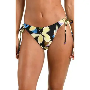 SUNSHINE 79 Afterglow Cheeky Tie Side Swim Bottoms - Black Multi