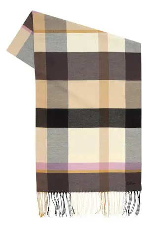 Echo Cubist Plaid Scarf - Black