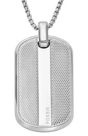 Fossil Knox Dog Tag Pendant Necklace