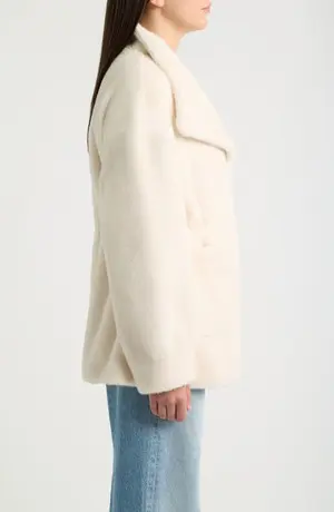 Bernardo Faux Fur Short Coat