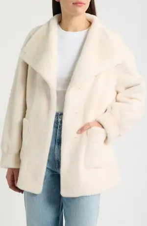 Bernardo Faux Fur Short Coat