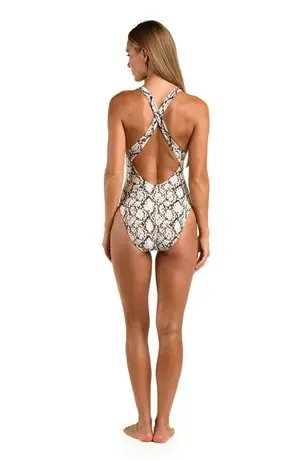 SUNSHINE 79 Island Serpent Plunge Moderate Coverage One-piece Swimsuit